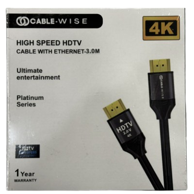 Cable Wise 4K 3.0 Meter HDMI Cable 2.0 | Cables And Connector | Tech Walker
