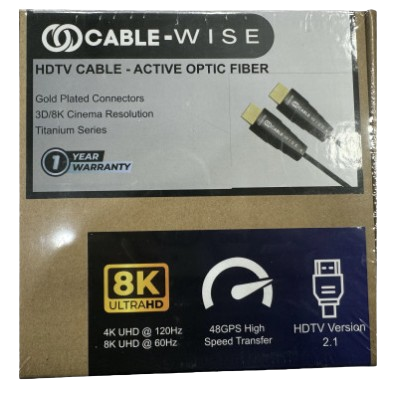Cable Wise 8K 15 MTR FIBER 2.1 HDMI | Cables And Connector | Tech Walker