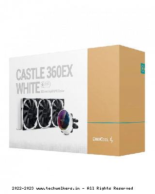 DEEPCOOL CASTLE 360EX WHITE 360mm RGB | CPU Liquid Cooler | Tech Walker