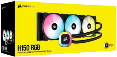 Corsair H150 RGB CPU Liquid Cooler 360mm (Black) | CPU Liquid Cooler ...