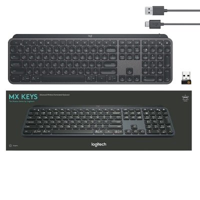 Logitech MX KEYS Advanced Wireless Illuminated Keyboard (Graphite) | Keyboard | Tech Walker